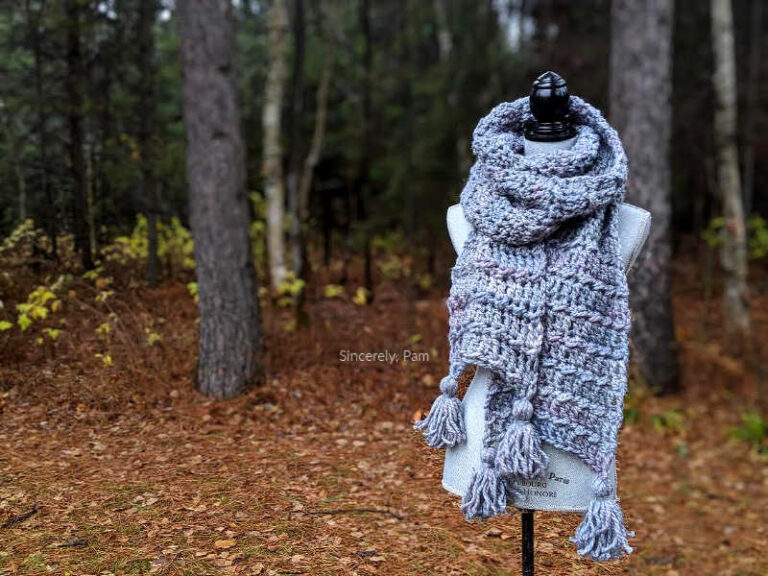 Ragged Falls Scarf | Free Crochet Pattern | Sincerely pam